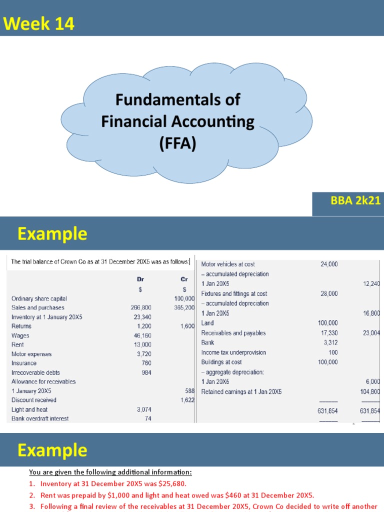 Week 14: Fundamentals of Financial Accounting (FFA) | PDF ...