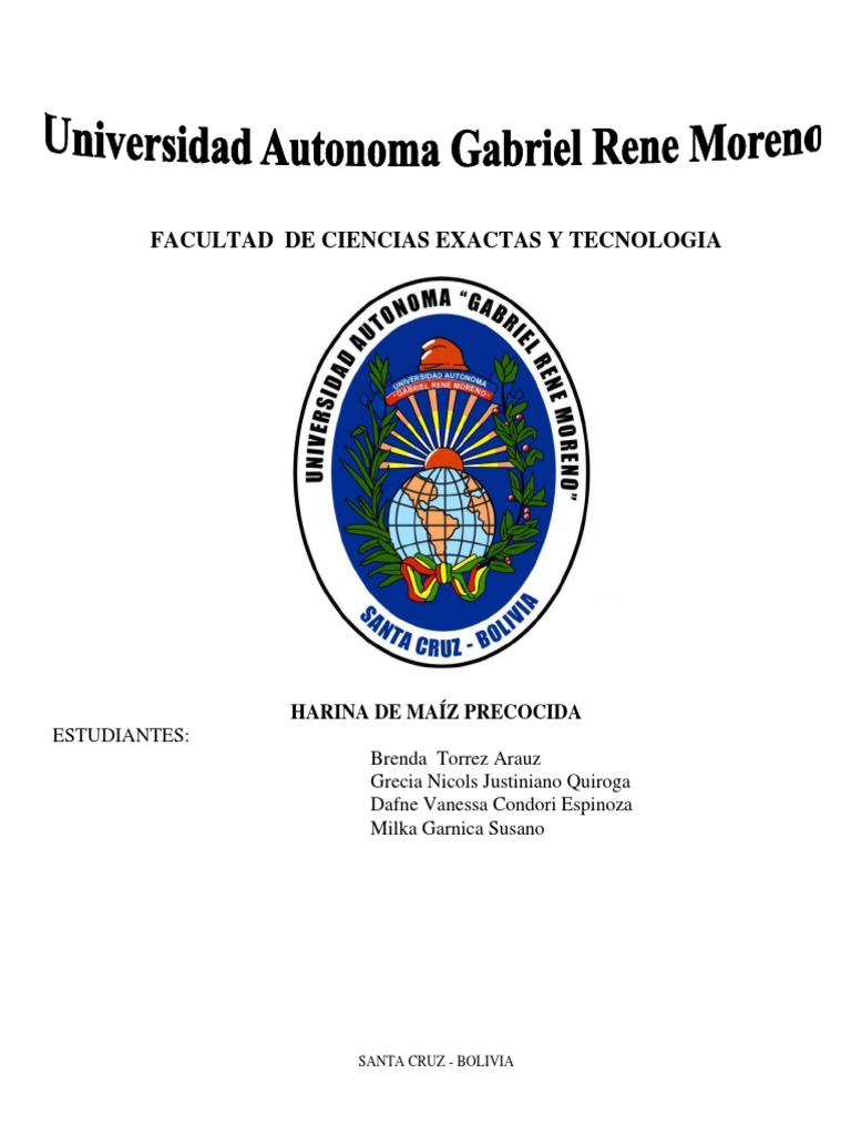 Harina de Maiz Precocida PDF | PDF | Cereales | Maíz