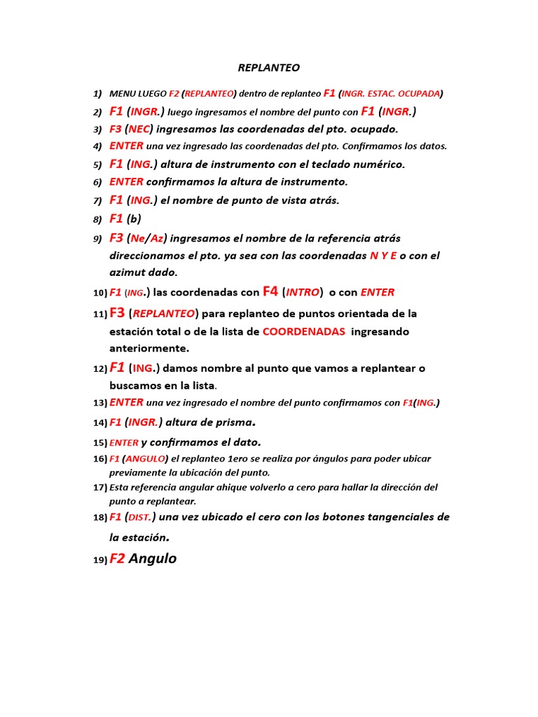 Manual Replanteo | PDF