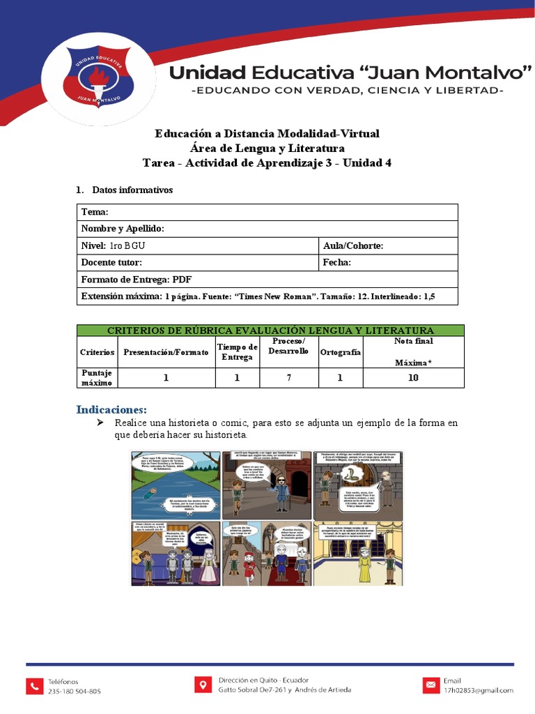 Actividad de Aprendizaje 3 U4 | PDF | Cómics | Aprendizaje