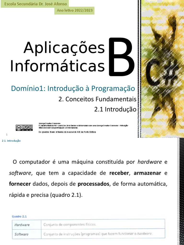 Introdução aos conceitos fundamentais de programação: hardware ...