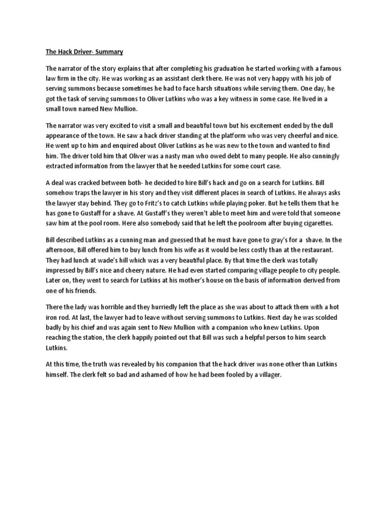 The Hack Driver - Class X | PDF | Religion & Spirituality | Mystery ...