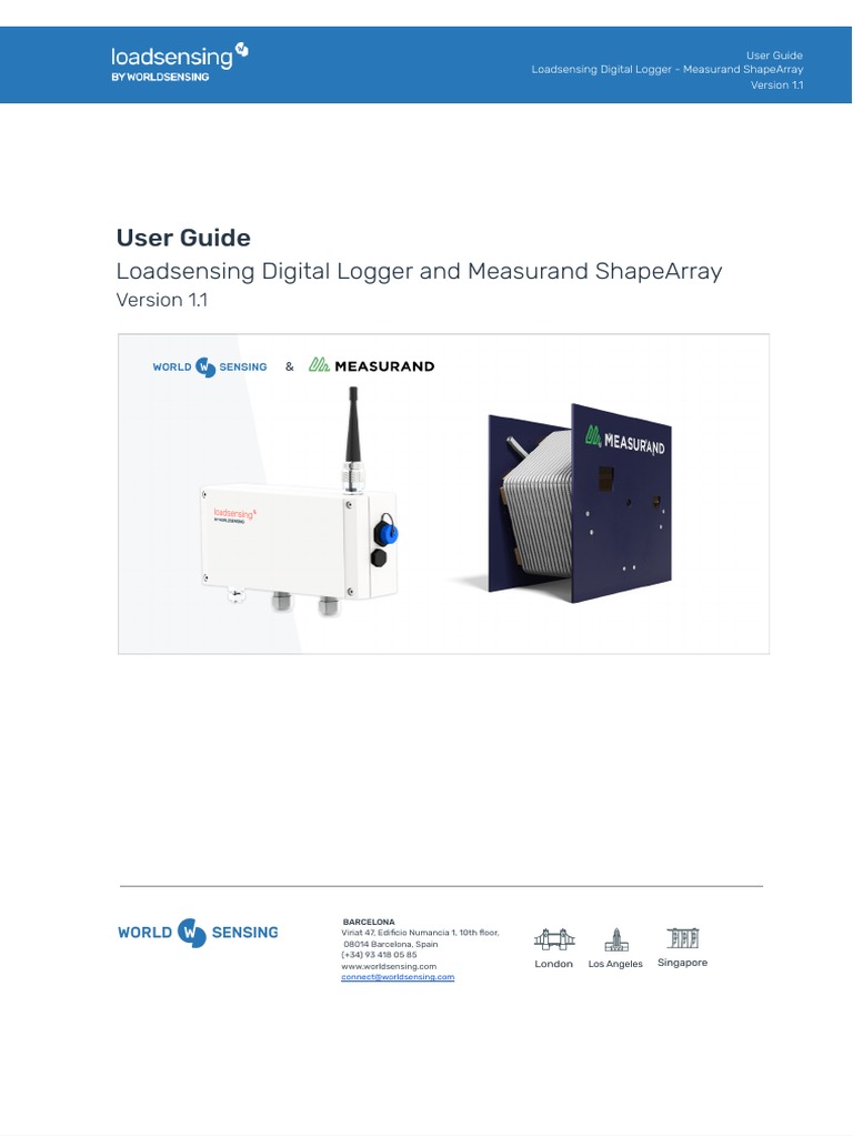 Loadsensing Digital Logger Measurand SAA User Guide - V1.1 Version | PDF