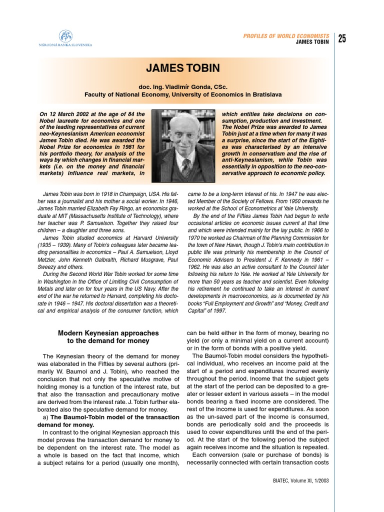 Economists & Money Demand Theory | PDF | Demand For Money | John ...