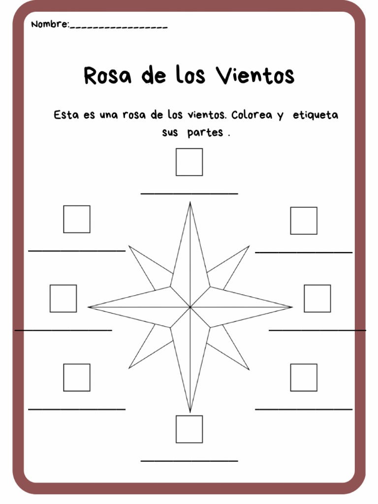 Rosa De Los Vientos Actividad Pdf