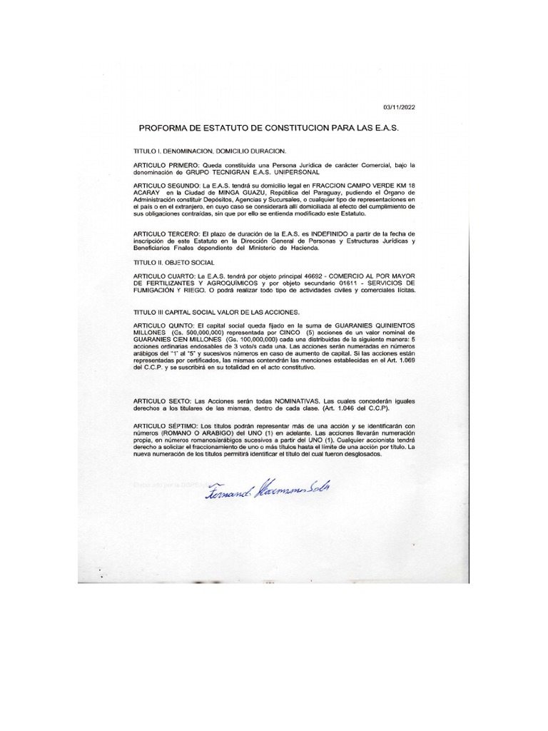 Estatutos de La EAS | PDF