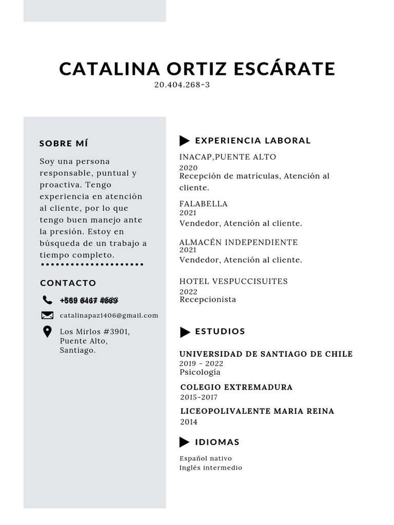Curriculum Vitae Catalina Ortiz | PDF