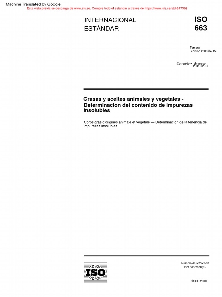 Iso 663 2000 Español | PDF | Organización internacional para la ...