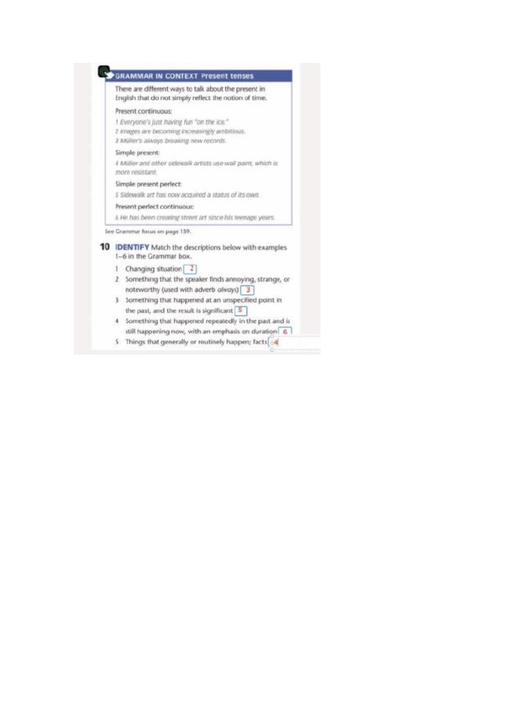 Grammar in Context c1 Present Tenses Wide Angle | PDF