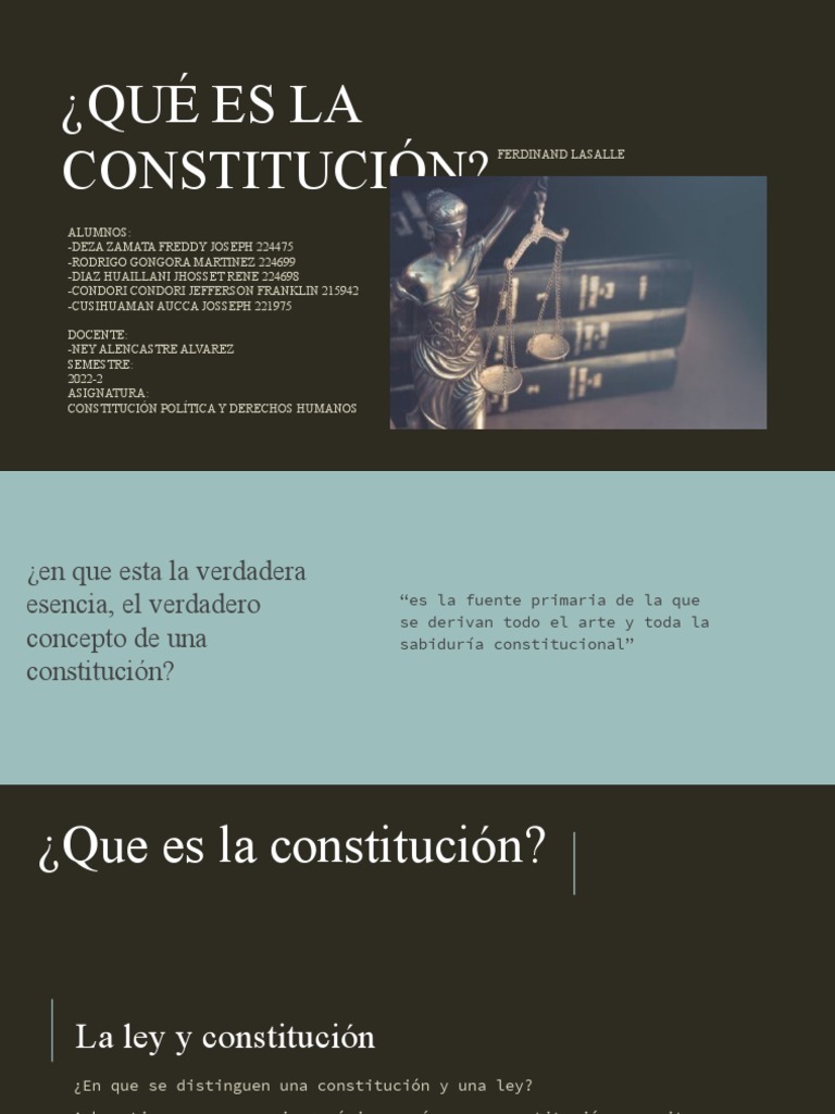 Que Es La Constitucion | PDF | Constitución | Burguesía