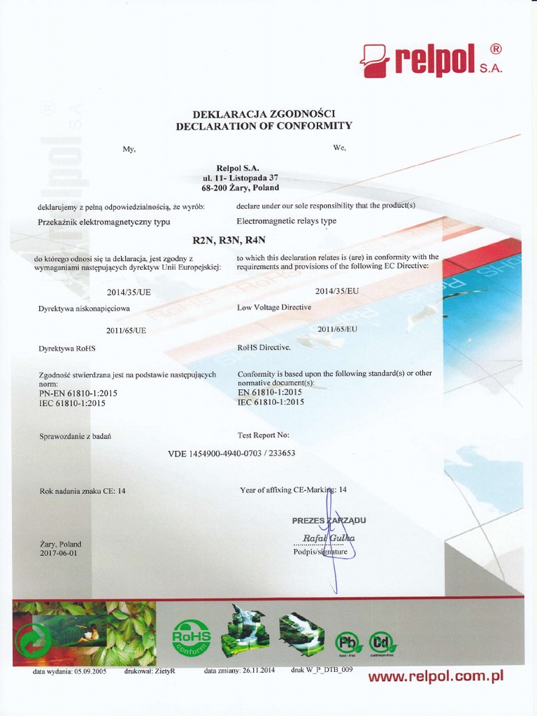 CE Przekaźniki Przemysłowe R2N R3N R4N | PDF