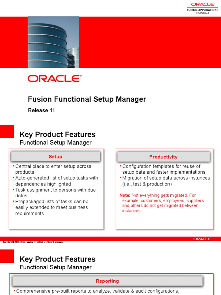 02 1 Functional Setup Manager Pdf Oracle Corporation Spreadsheet