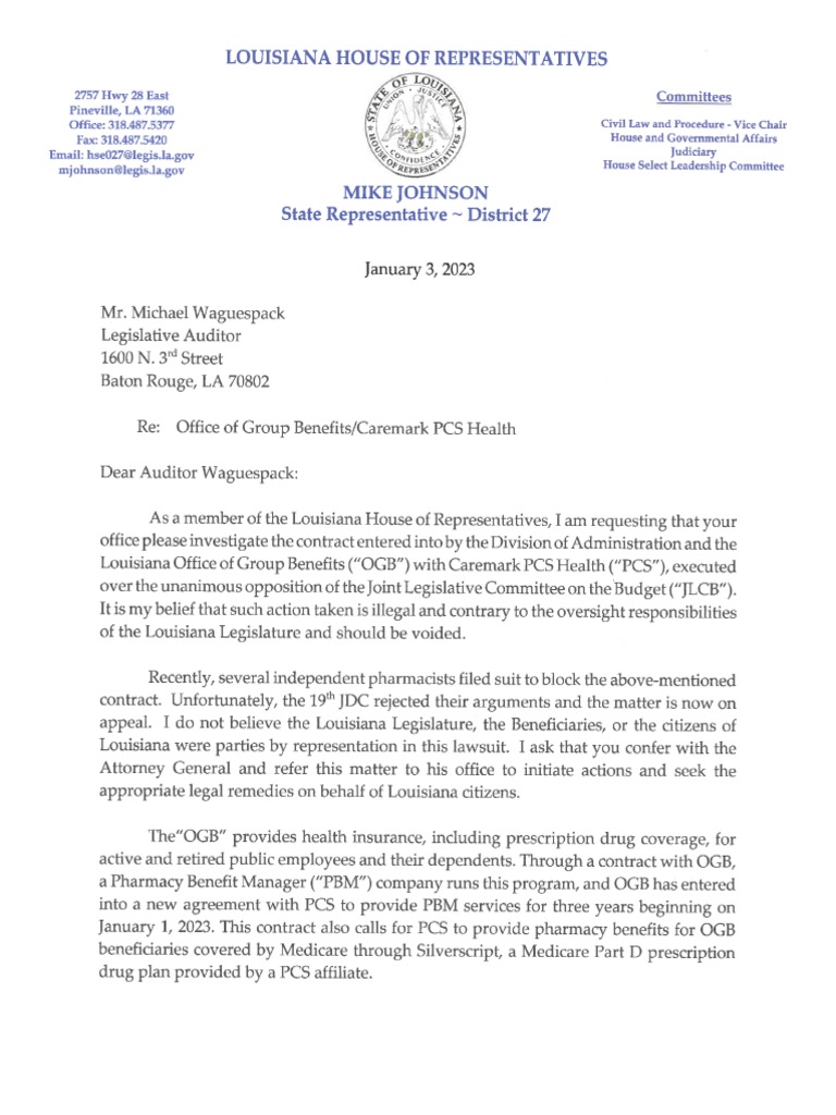 Mike Johnson's Letter | PDF