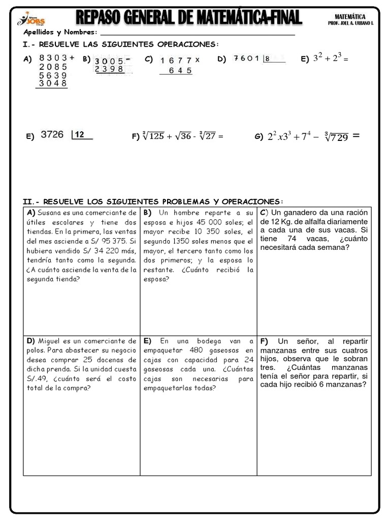 Examen-Repaso General | PDF