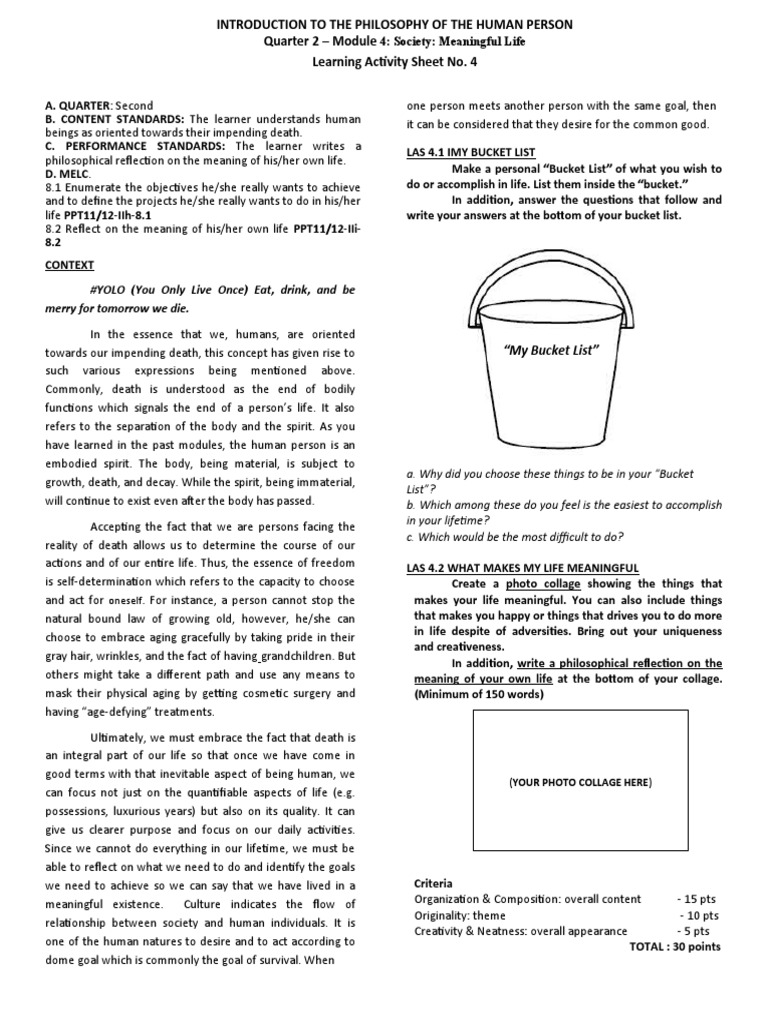 Philo - Las-No.4 Quarter 2 | PDF | Learning | Thought