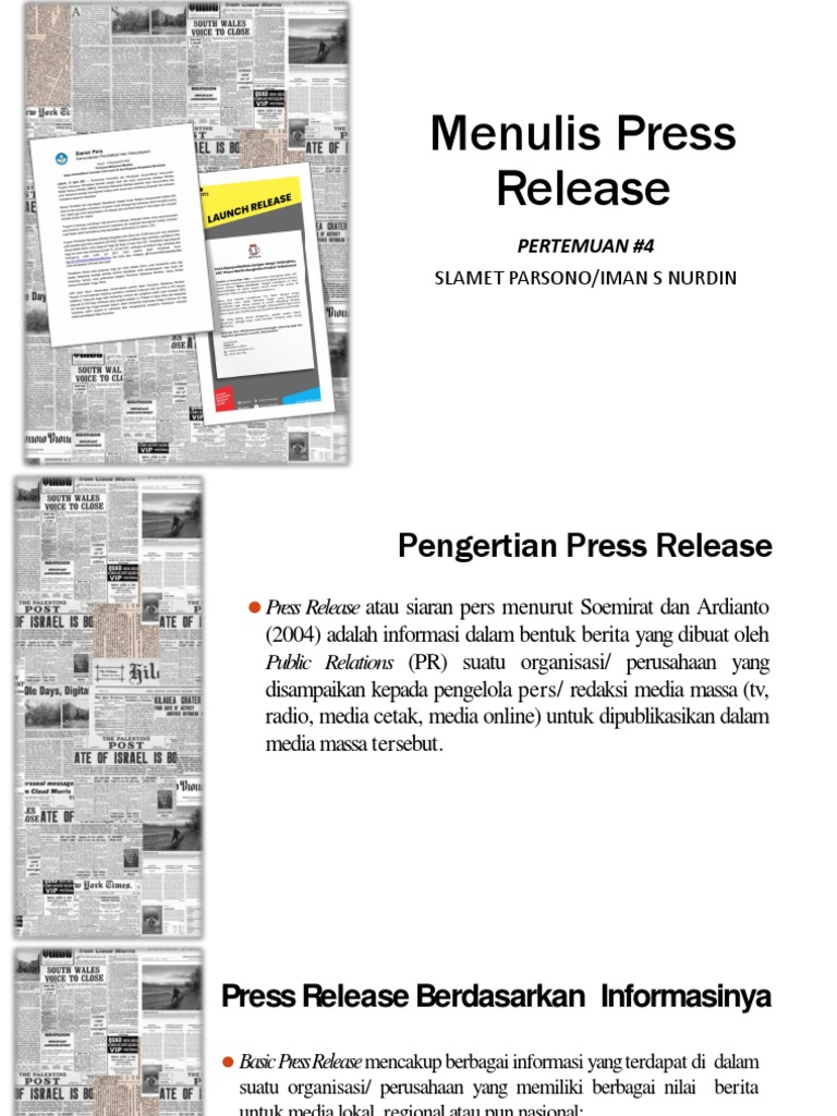 Panduan Menulis Press Release | PDF