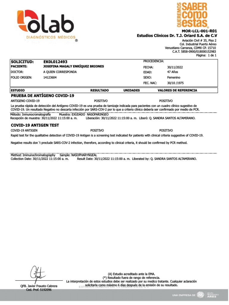 OLAB | PDF | Especialidades Medicas | Enfermedades y trastornos