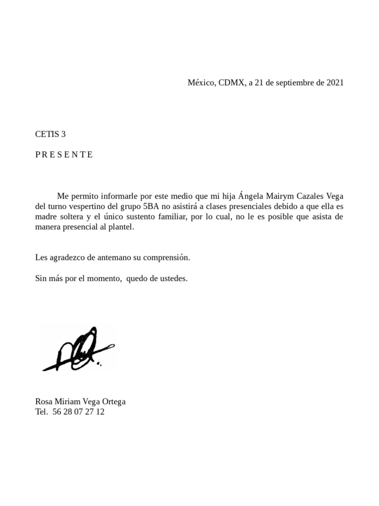 Carta A CETIS 3 | PDF