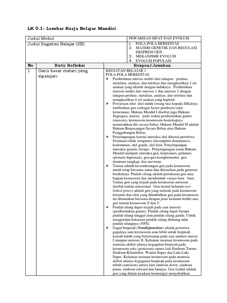 LK 0.1 Modul 4 - Profesional | PDF | Sains & Matematika