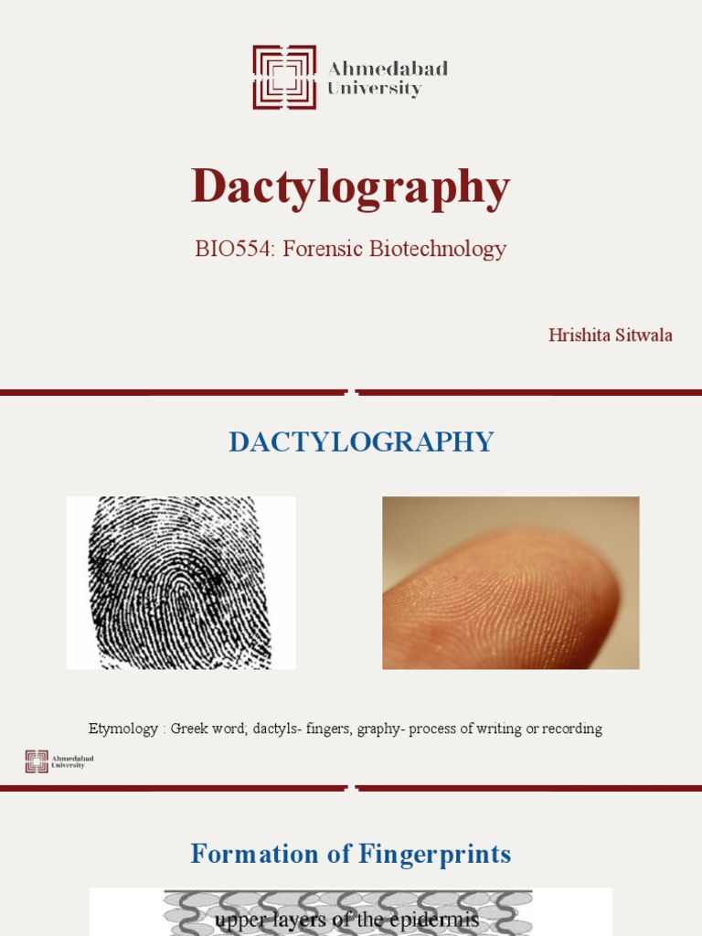 Dactylography Graphology | Download Free PDF | Fingerprint
