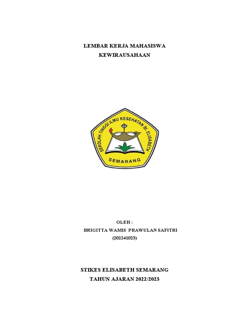 LEMBAR KERJA MAHASISWA - Wamis.Kewirausahaan | PDF