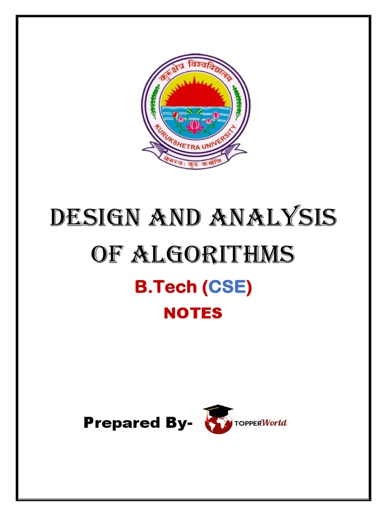 DAA Notes | PDF | Algorithms | Mathematics DAA Notes | PDF | Algorithms | Mathematics