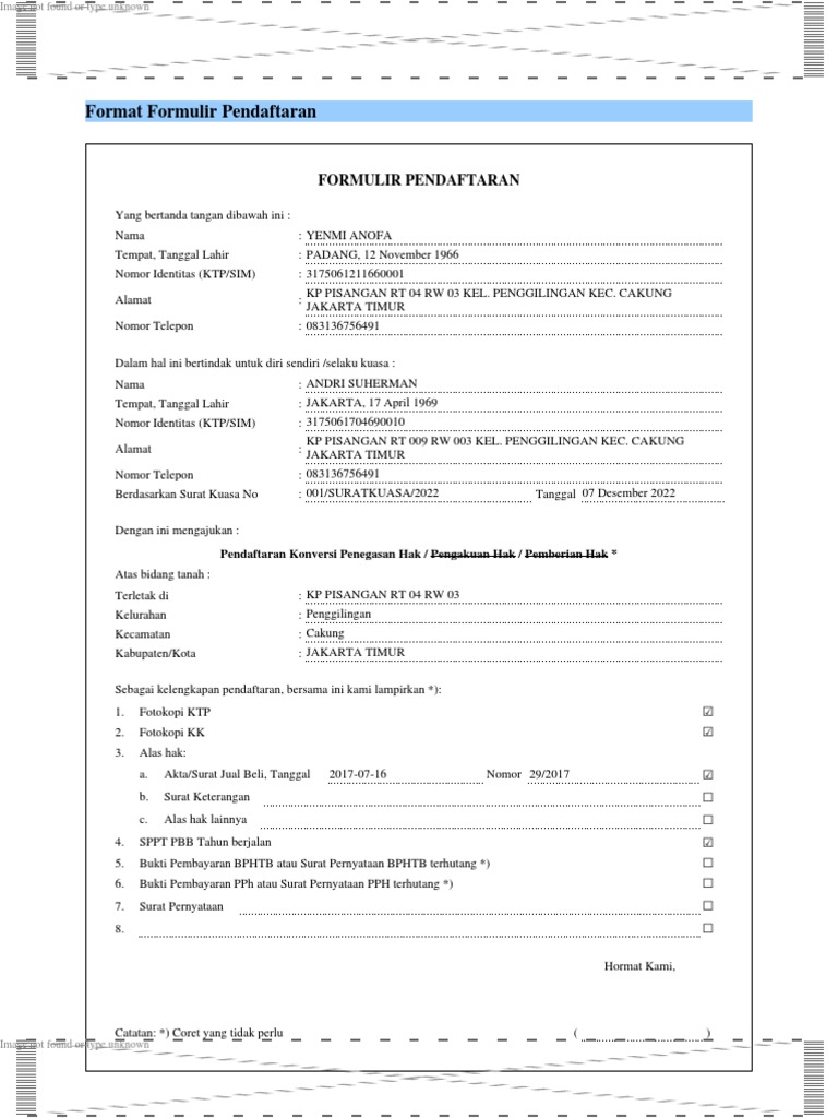 Pendaftaran PTSL | PDF