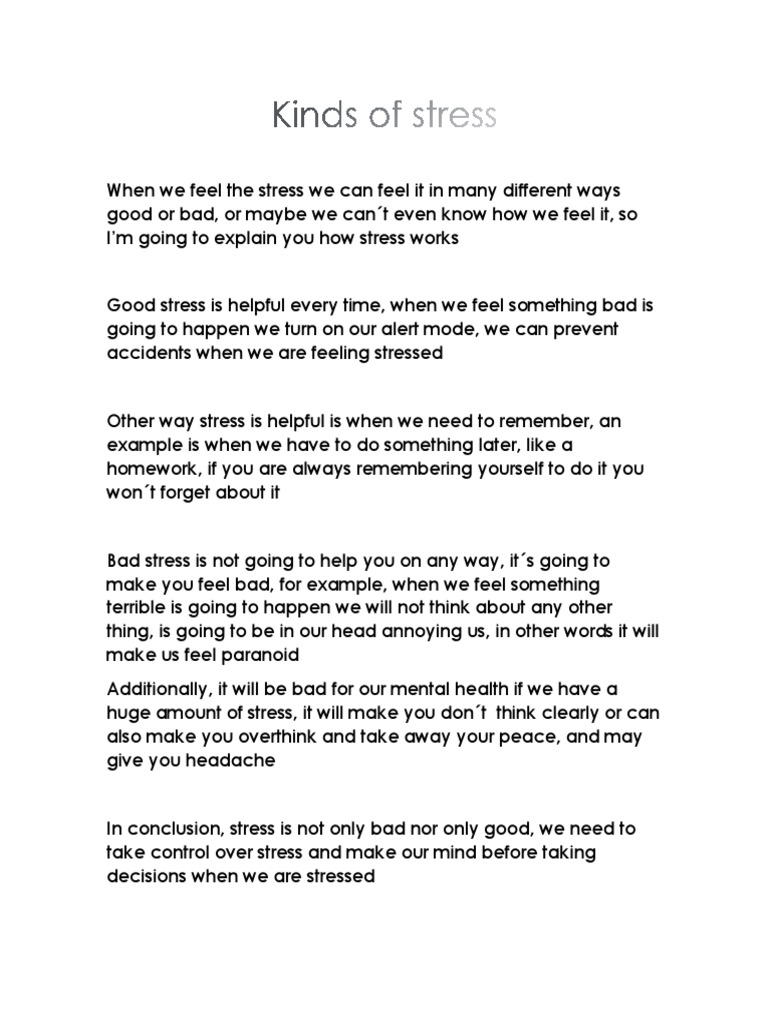 Kinds of Stress | PDF