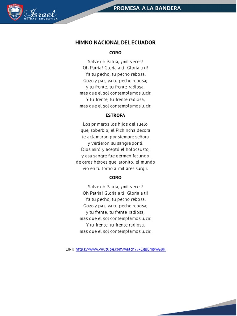 Himnos Ecuador Bandera Manta | PDF