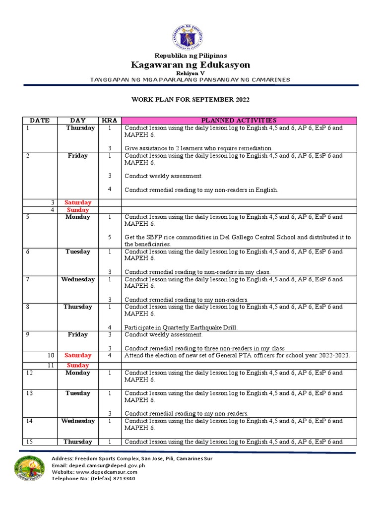 September Accomplishment Report 2022-2023 | PDF | Pedagogy | Behavior ...