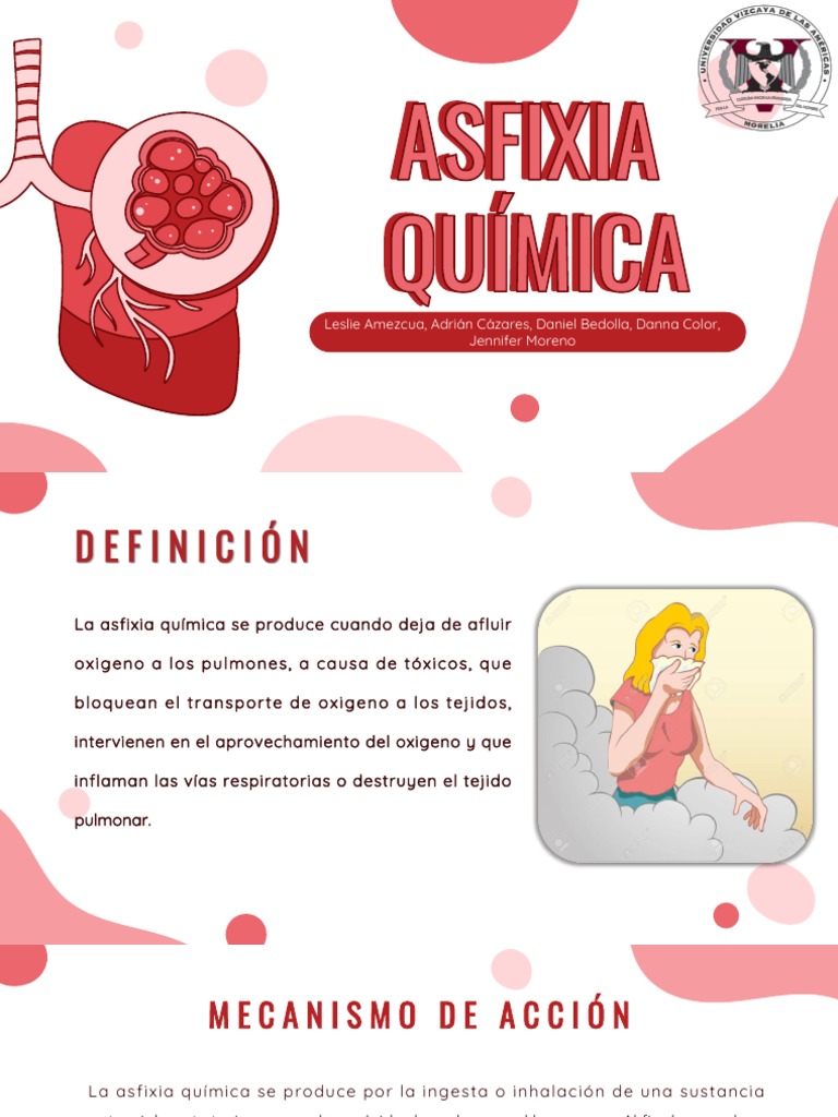 Asfixia Química: Mecanismos y Efectos | PDF | Oxígeno | Gas natural
