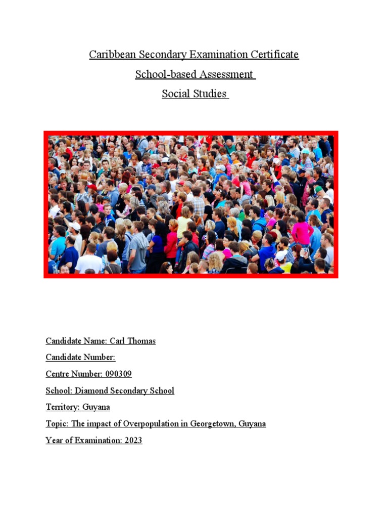 Social studies SBA (Overpopulation) final | PDF | Family Planning ...