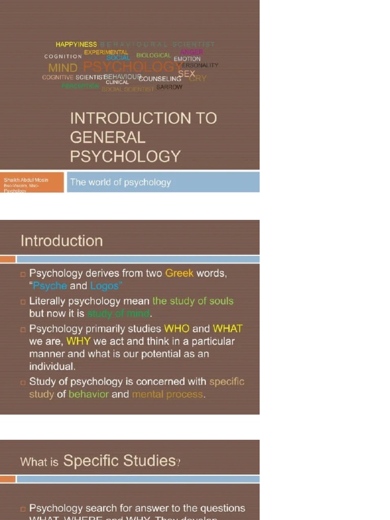 Introduction To General Psychology | PDF