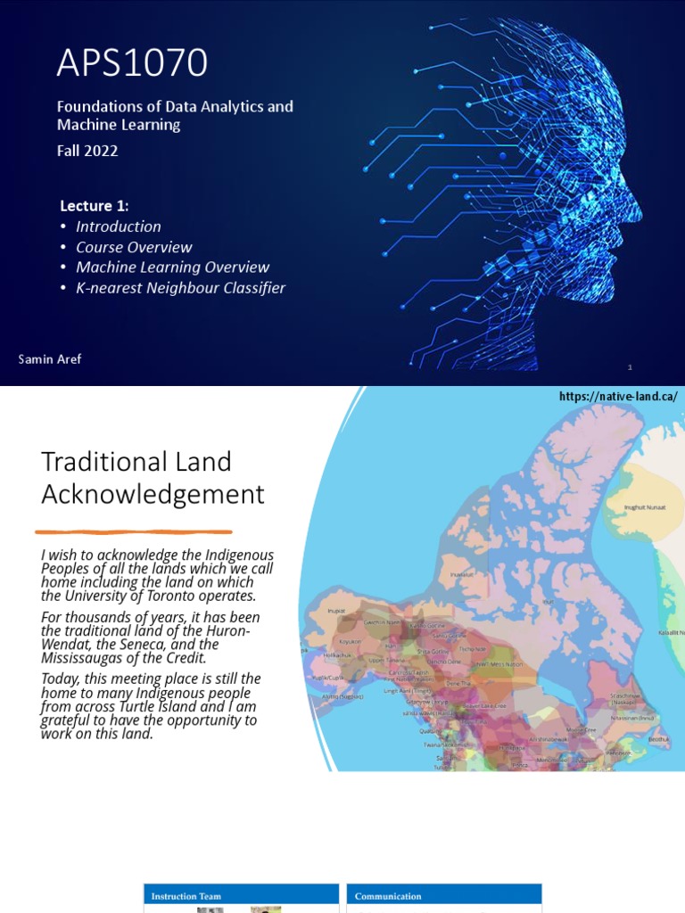 APS1070 Lecture (1) Slides | PDF | Machine Learning | Statistical Classification