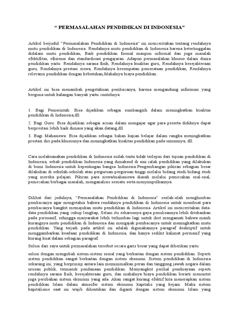 Contoh Artikel Analisis Ahli 4 | PDF