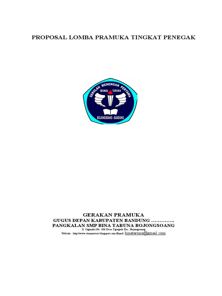 46.contoh Proposal Lomba Pramuka Tingkat Penggalang Dan Download File ...