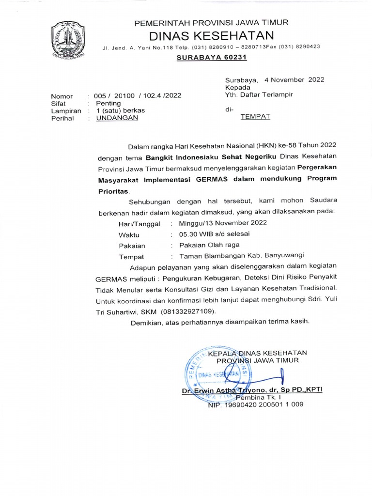 Undangan Germas 13 Nov | PDF