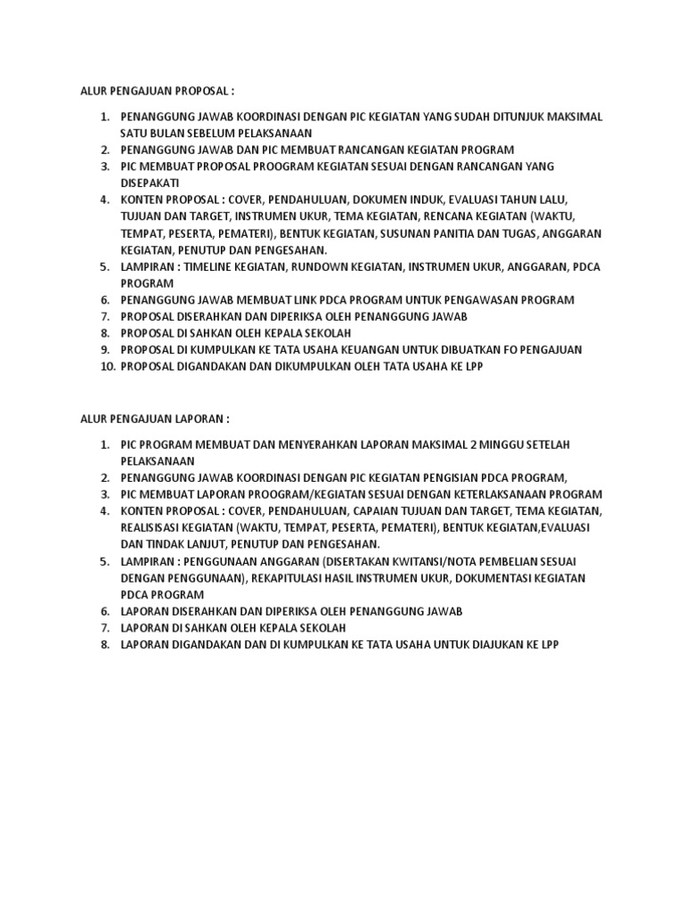 Alur Pengajuan Proposal | PDF
