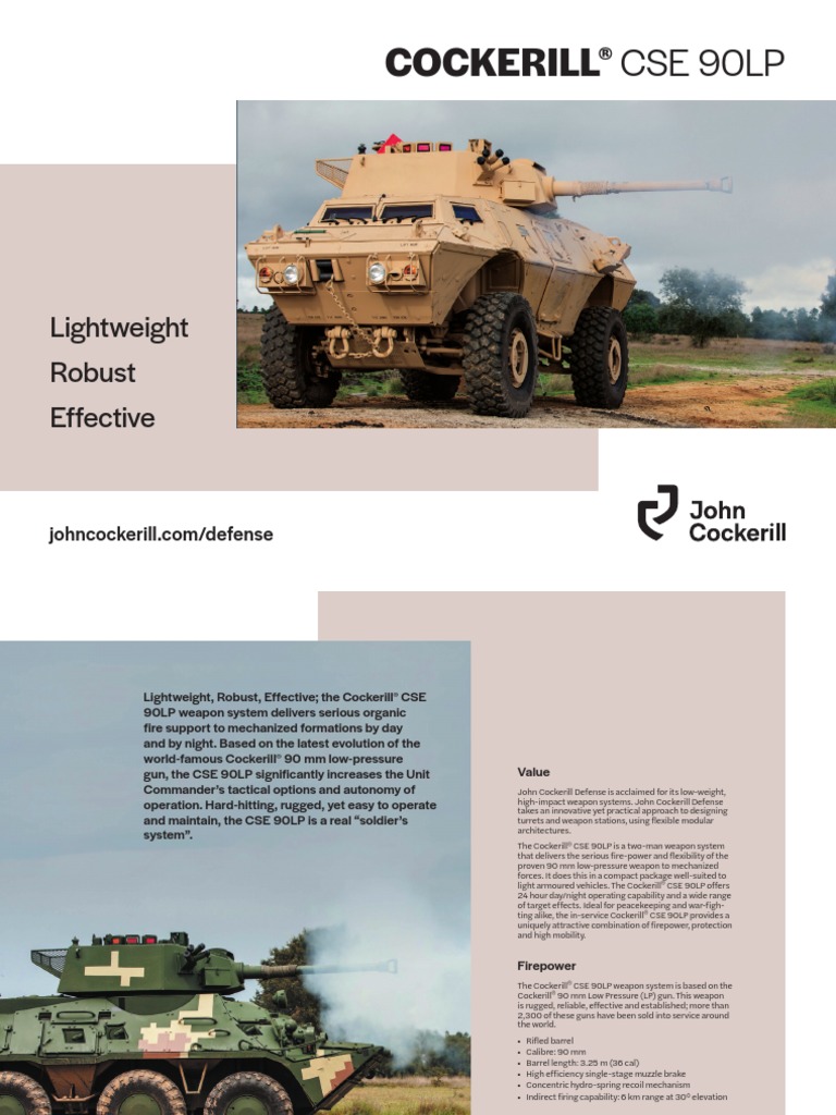 John-Cockerill Defense CSE90 EN | PDF | Artillery | Gun Turret