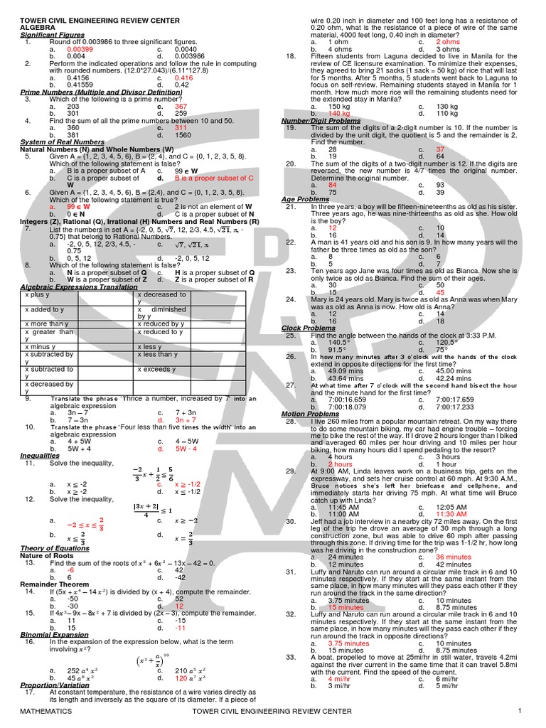 Nov2020 Math Page1 | PDF | Numbers | Real Number