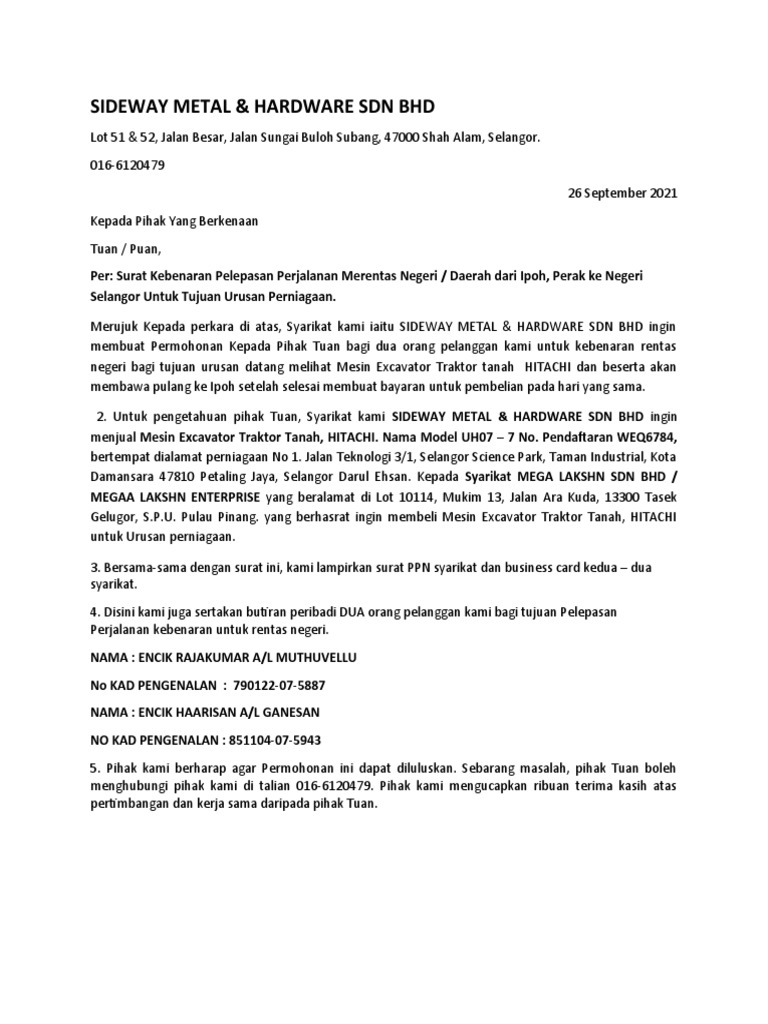 Sideway Metal & Hardware SDN BHD | PDF