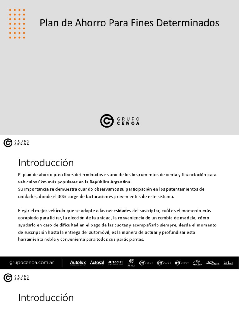 Introducción Al Plan De Ahorro Pdf Ahorro Seguro