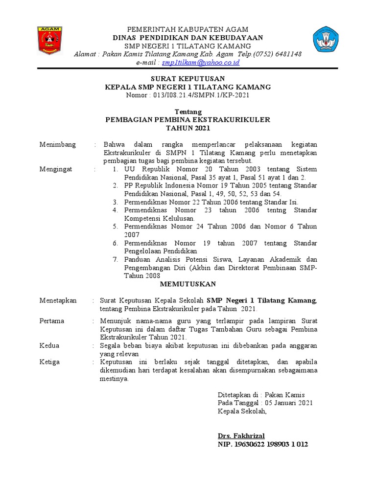 SK Ekskul 2021 | PDF