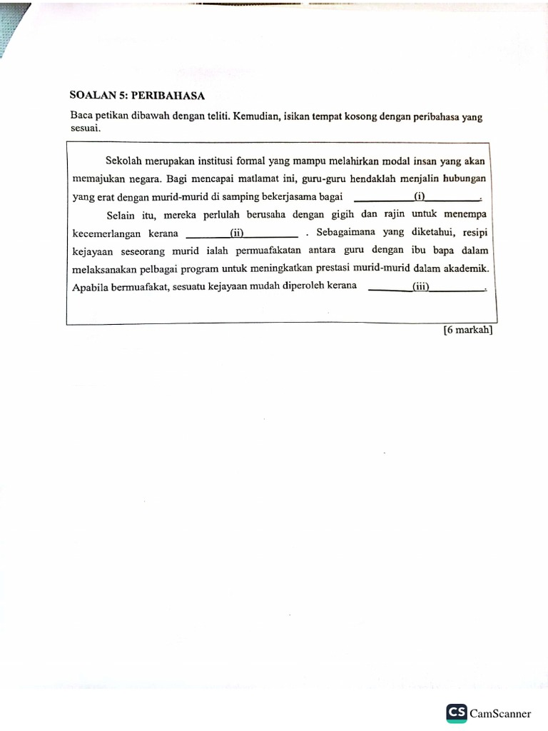 Soalan Bahasa Melayu SPM | PDF