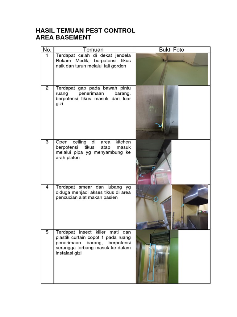 Hasil Temuan Pest Control | PDF