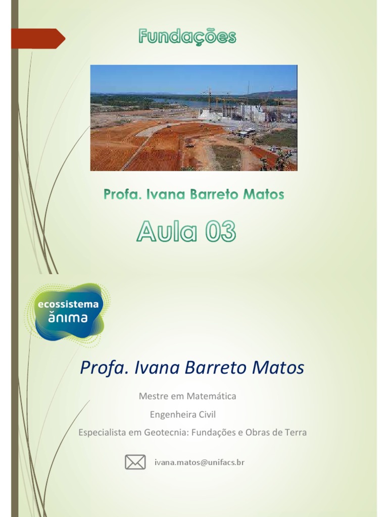 Aula03 Fundacoes (Exercicios Capacidade de Carga) | PDF | Solo | Materiais