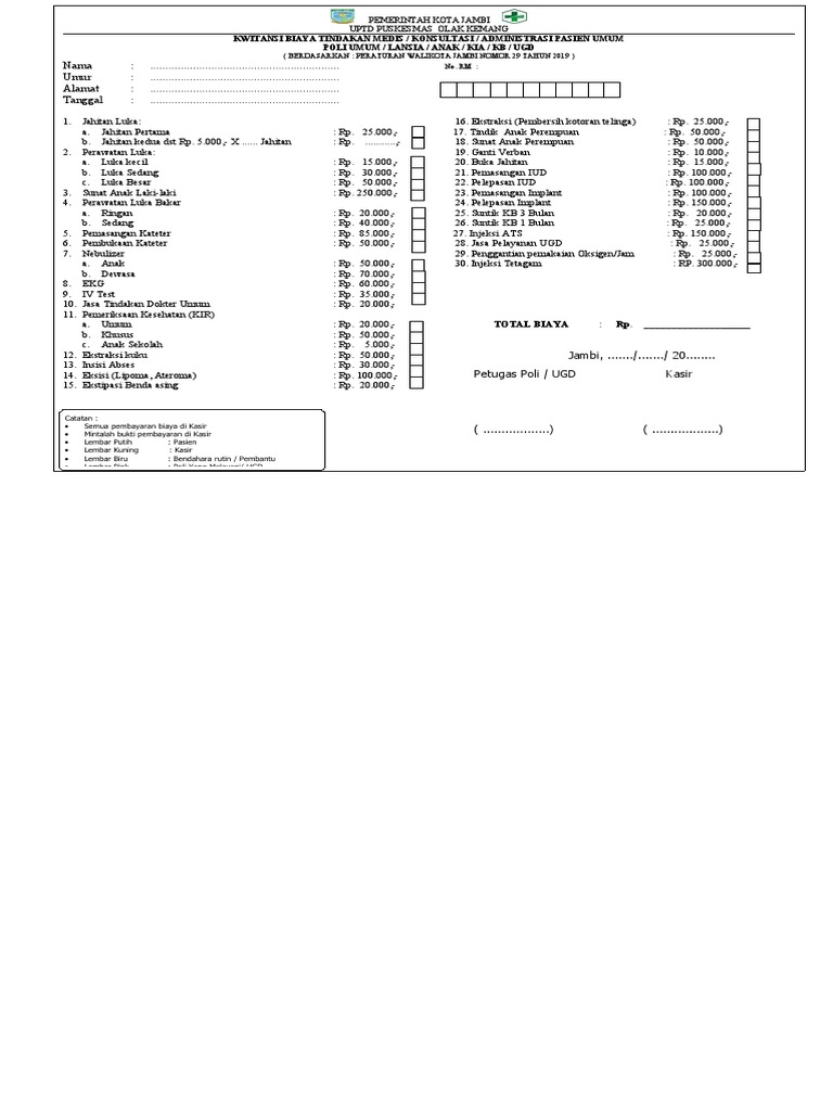 Kwitansi Rawat Jalan | PDF