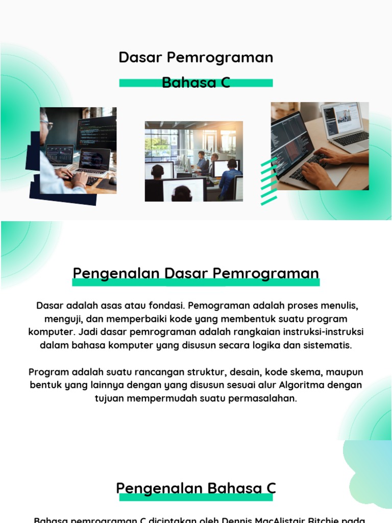 Dasar Pemrograman Bahasa C | PDF