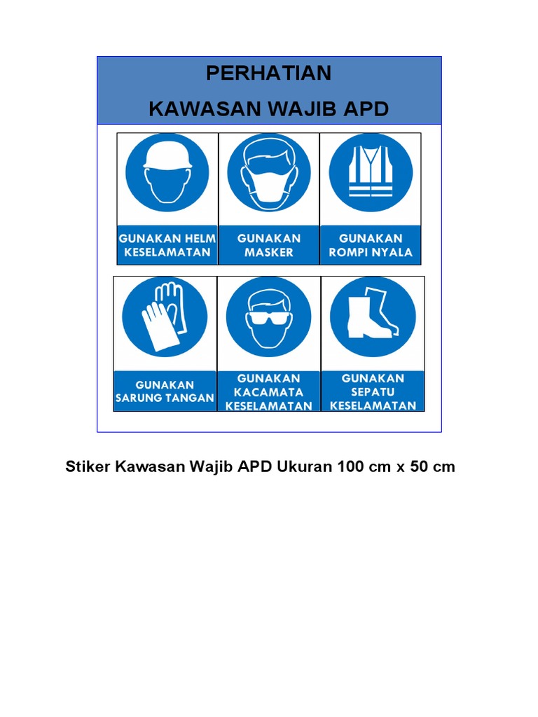 Sticker Wajib APD | PDF