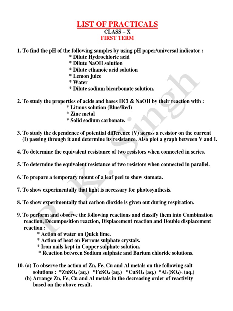 pH Scale Experiments | PDF | Ph | Mirror